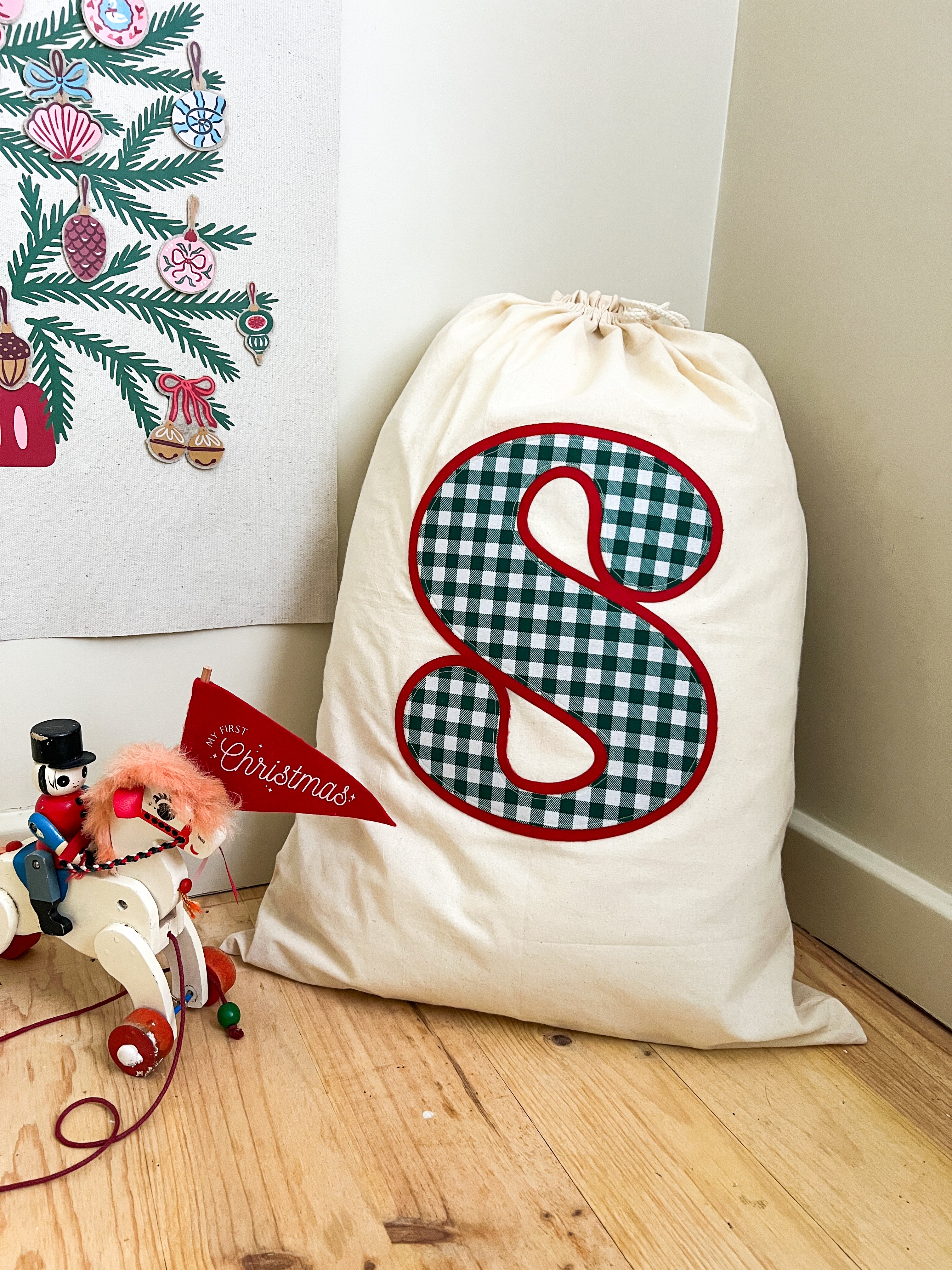 Custom Letter Santa Sack – Little Rabbit Lane